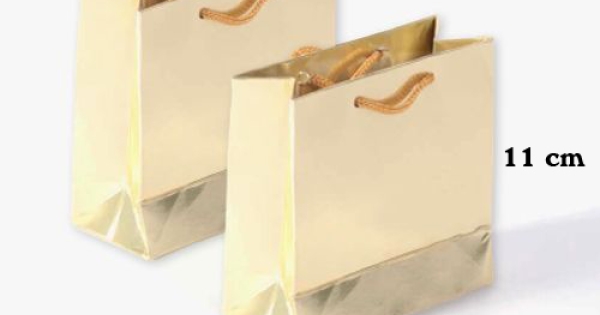 Karton Çanta Gold 11x11 cm - balonsiparis.com