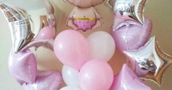Baby Shower Uçan Balon Seti (Kız Çocuğu için ) - balonsiparis.com