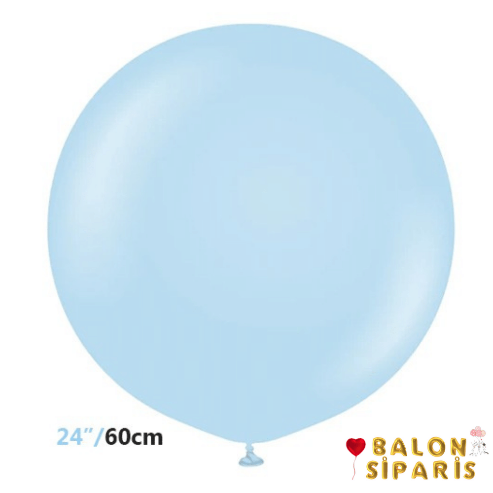 Jumbo Makaron Balon Mavi 60 Cm - balonsiparis.com