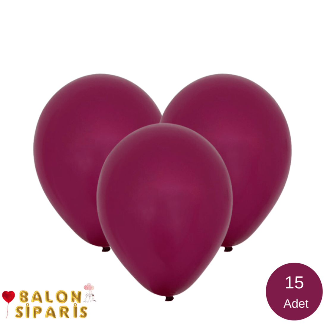 Pastel Mürdüm Balon 15 Adet - balonsiparis.com