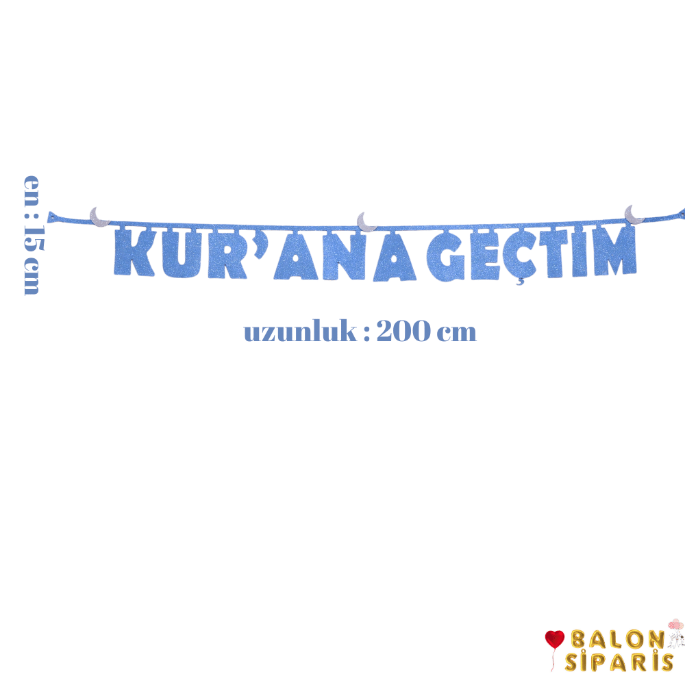 Kurana Geçtim Seti Mavi - balonsiparis.com